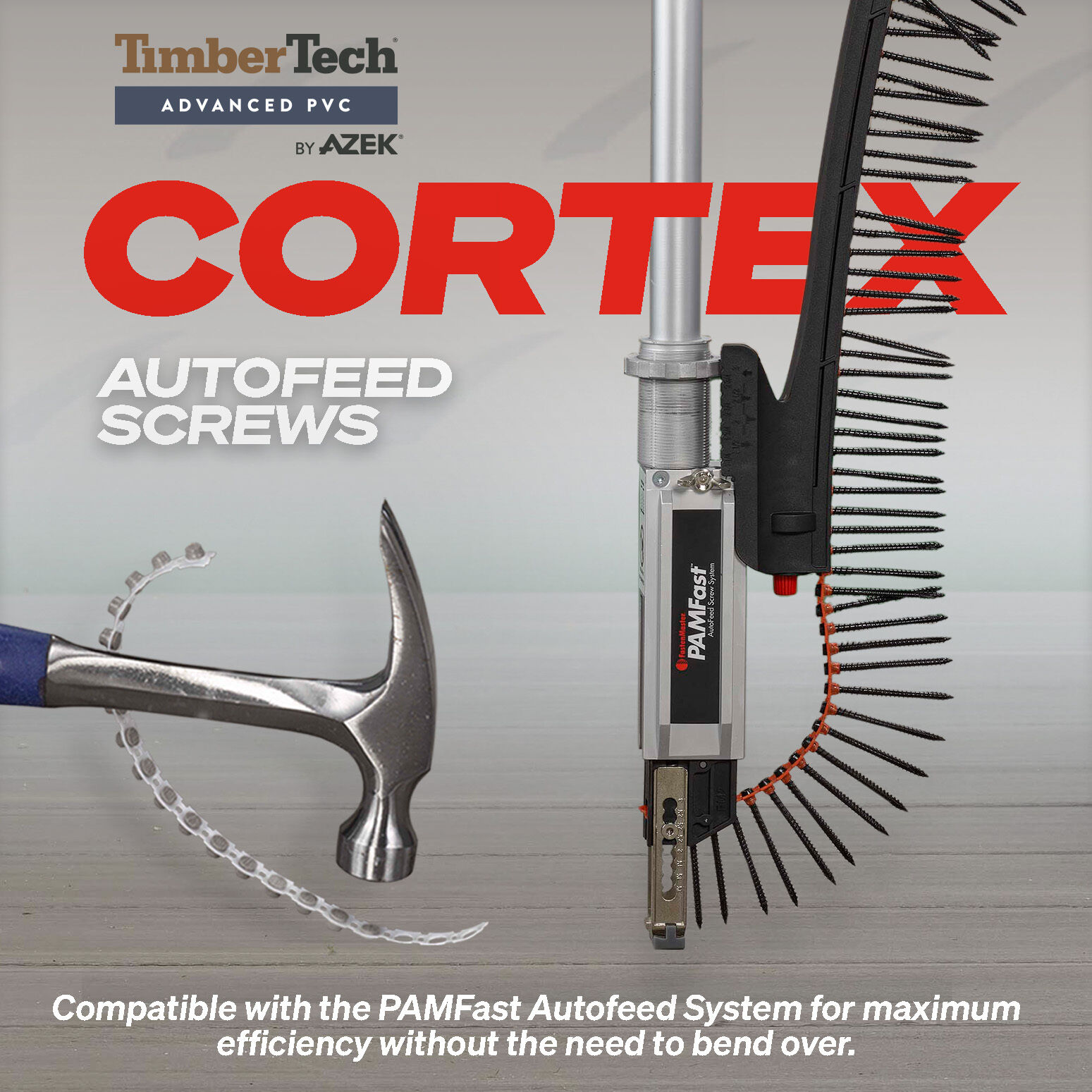 Collated Cortex Decking Hidden Fastening System | FastenMaster