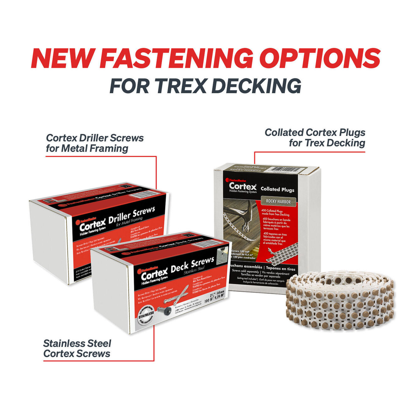 Collated Cortex Decking Hidden Fastening System | FastenMaster