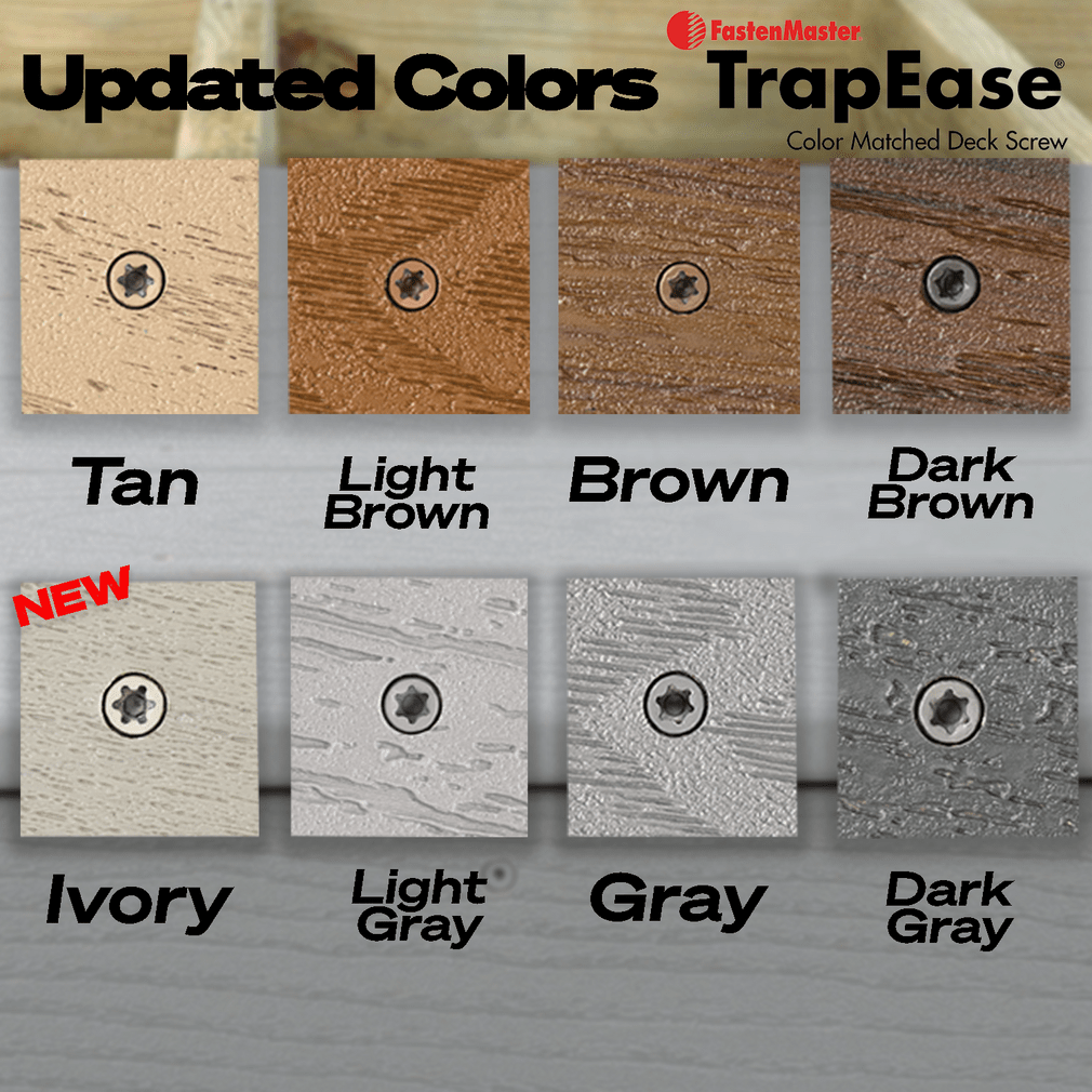 TrapEase® 3: Composite, PVC & Capstock Deck Screws | FastenMaster