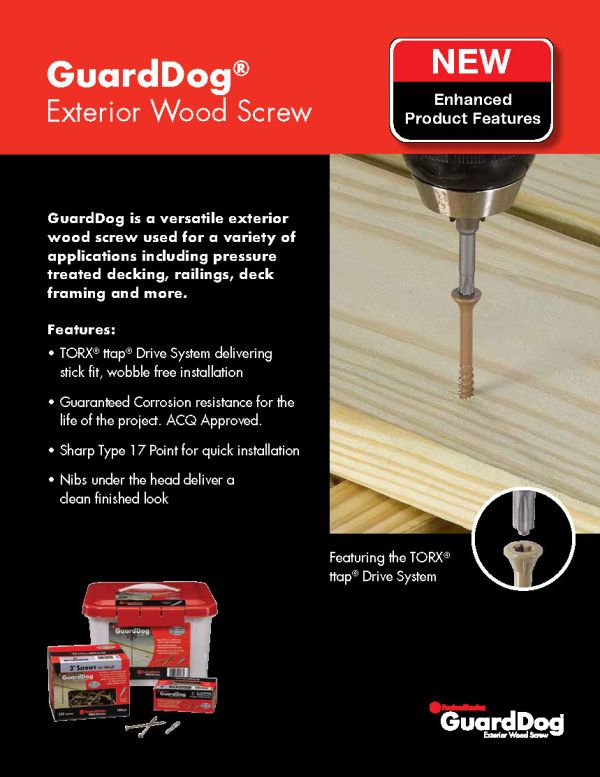 GuardDog® Exterior Wood Screw - Lumber, Cedar &… | FastenMaster