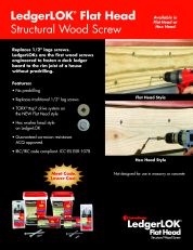 LedgerLOK: Deck Ledger Board Screws | FastenMaster