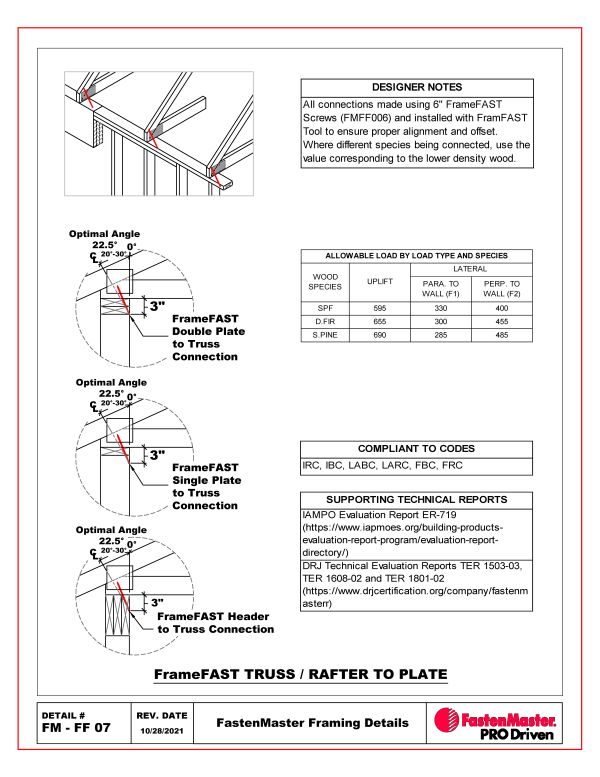 FrameFAST™ Structural Framing System - Accurate,… | FastenMaster